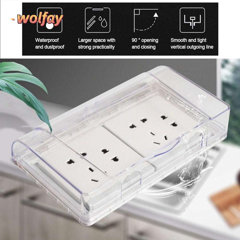 WOLFAY Socket Waterproof Box, 86 Type Plastic Switch Protective Cover ...