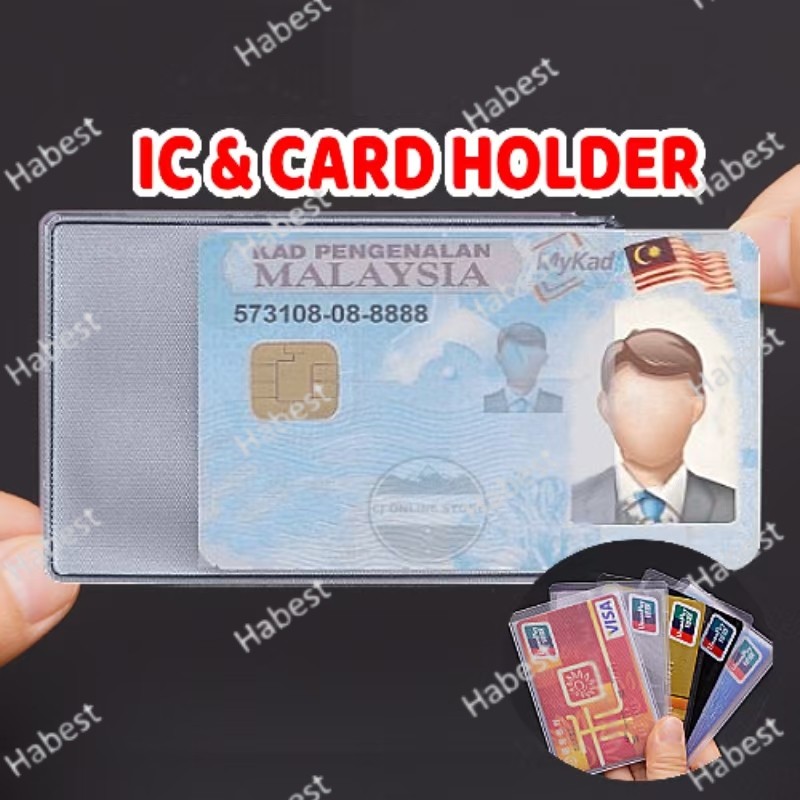 [1Pcs ]PVC IC Cover/IC Holder/Sampul IC/Plastic Cover/Name Card/Credit ...