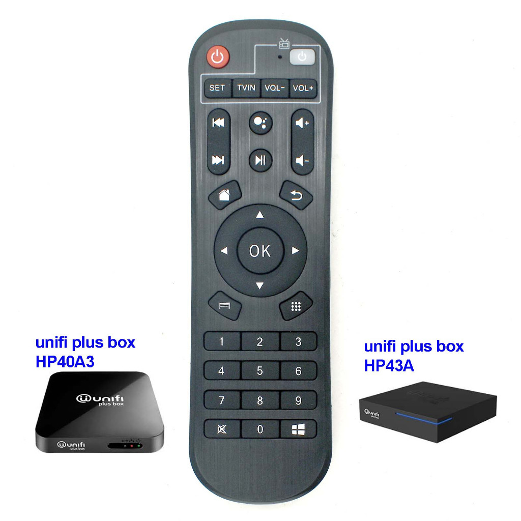 A26 Unifi Plus Box Compatible Remote Control with Number Black HP40A3 myunifi playtv TM TV Alat ...