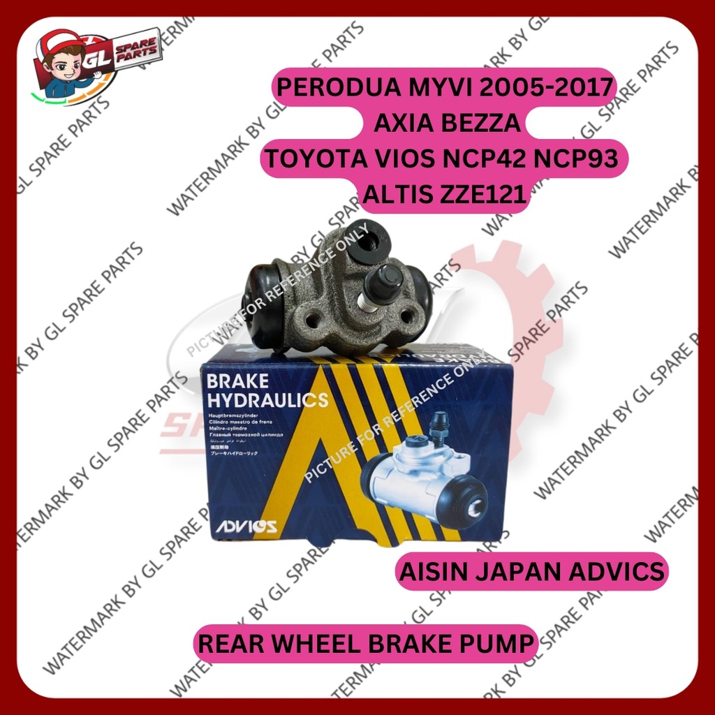 REAR BRAKE PUMP WHEEL CYLINDER (ADVICS AISIN JAPAN) PERODUA MYVI 2005 ...