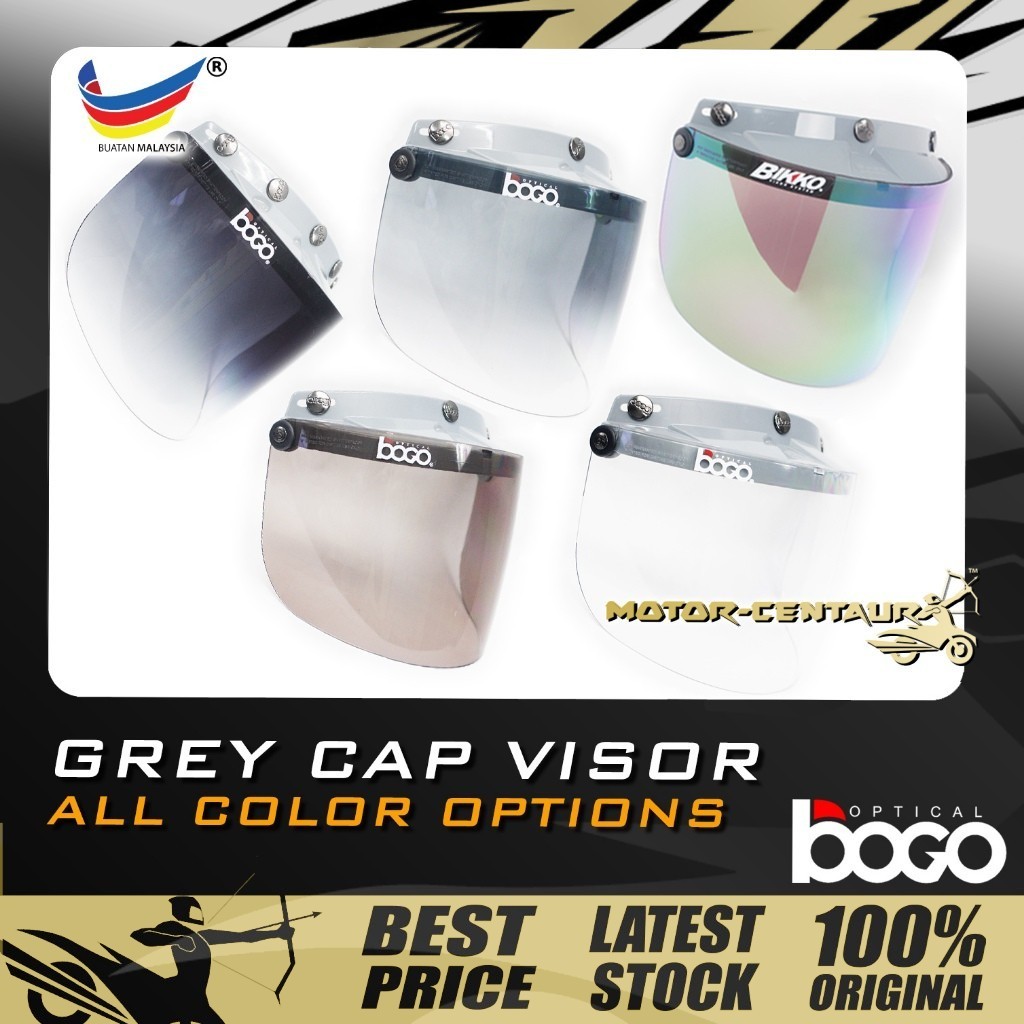 BIKKO/BOGO VISOR BG/BK/BKK-05 CLEAR/TINTED/2-TONE/CRYSTAL/IRIDIUM ...