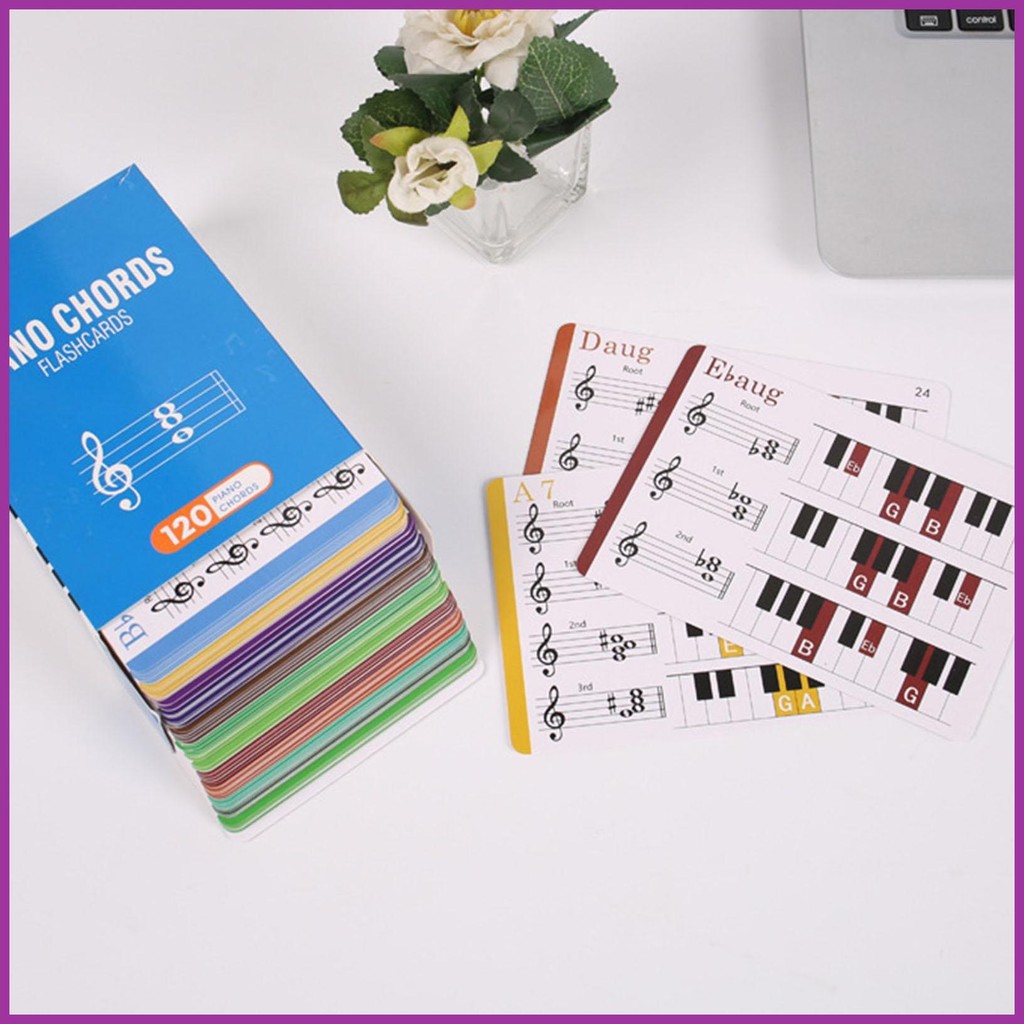 Piano Chords Chart Note Reading Flash Cards Music Teacher Supplies ...