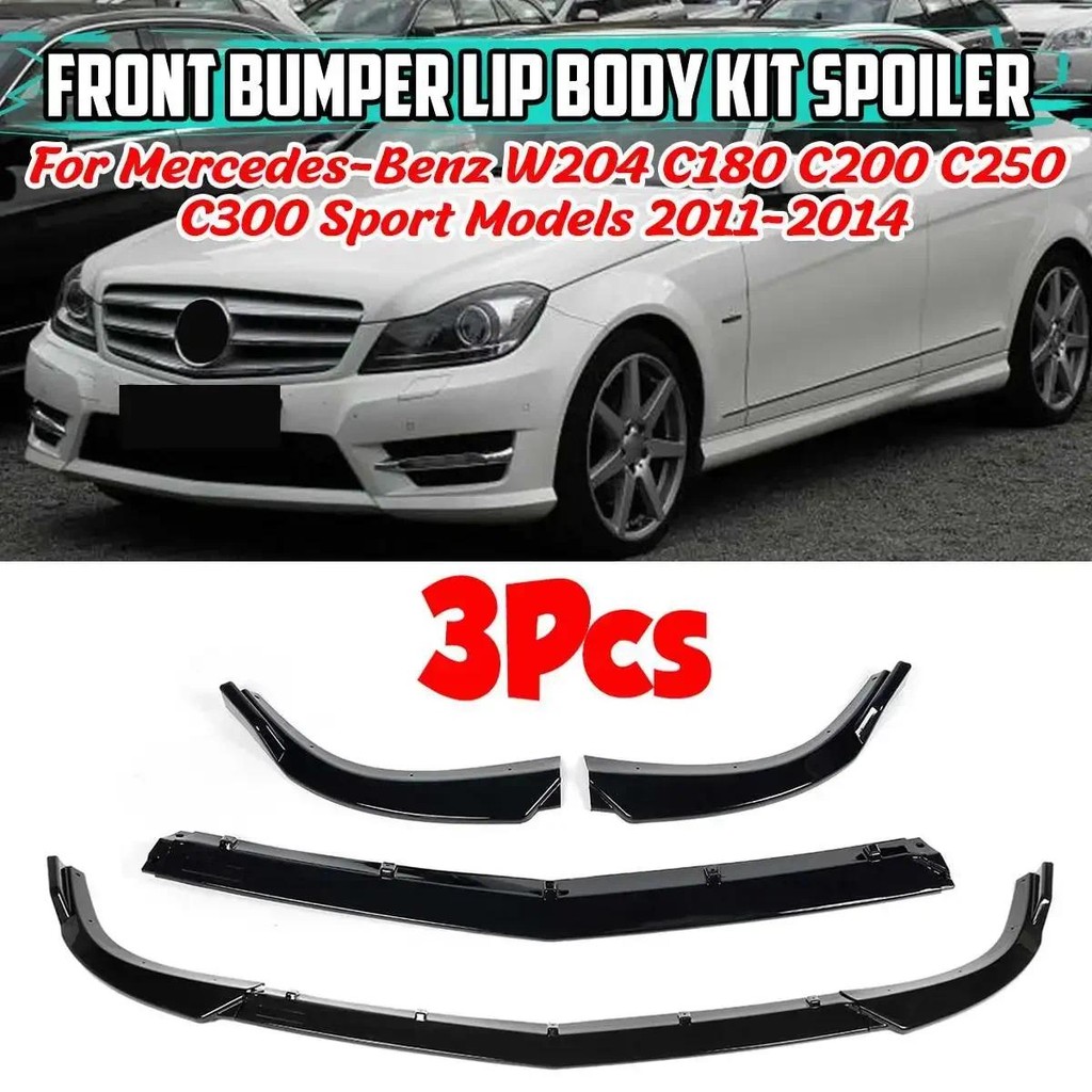 3x Car Front Bumper Splitter Lip Spoiler Diffuser For Mercedes For Benz ...