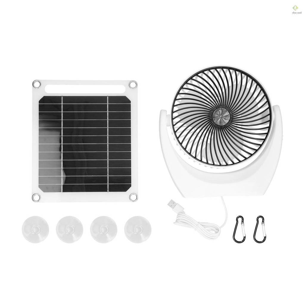 Portable 6W Solar Powered Fan Set Solar Panel Monocrystalline Silicon ...