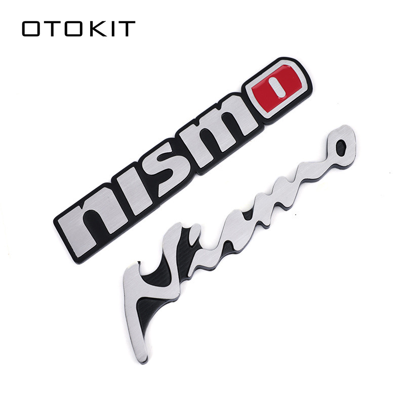 OTOKIT 3D Metal Silver Black Red Logo Nismo Emblem Car Trunk Decal For ...