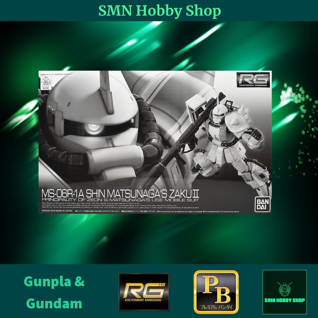 RG 1/144 MS-06R-1A Shin Matsunaga Zaku II Gunpla Gundam Toys Plastic Model Kit [Mobile Suit ...
