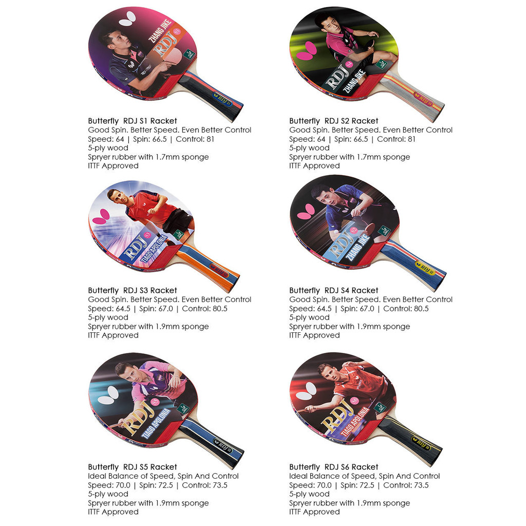 Butterfly RDJ S1 S2 S3 S4 S5 S6 Beginer Bat Racket Table Tennis ...