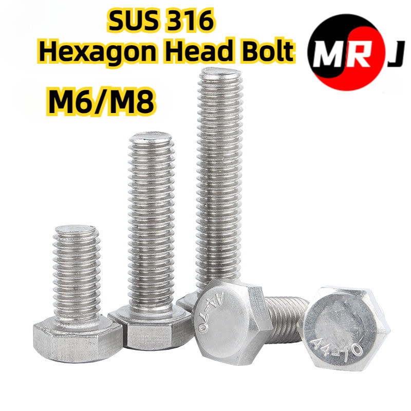 [MRJ] 316 Stainless Steel External Hexagon Screw A4-70 Hexagon Head ...