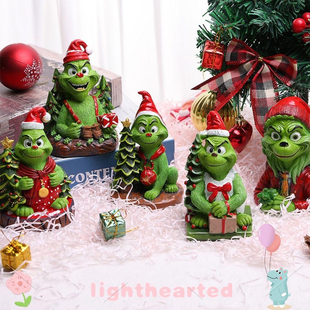 LIGHTHEARTED Grinch Statue, Resin Merry Christmas Grinch Figure ...