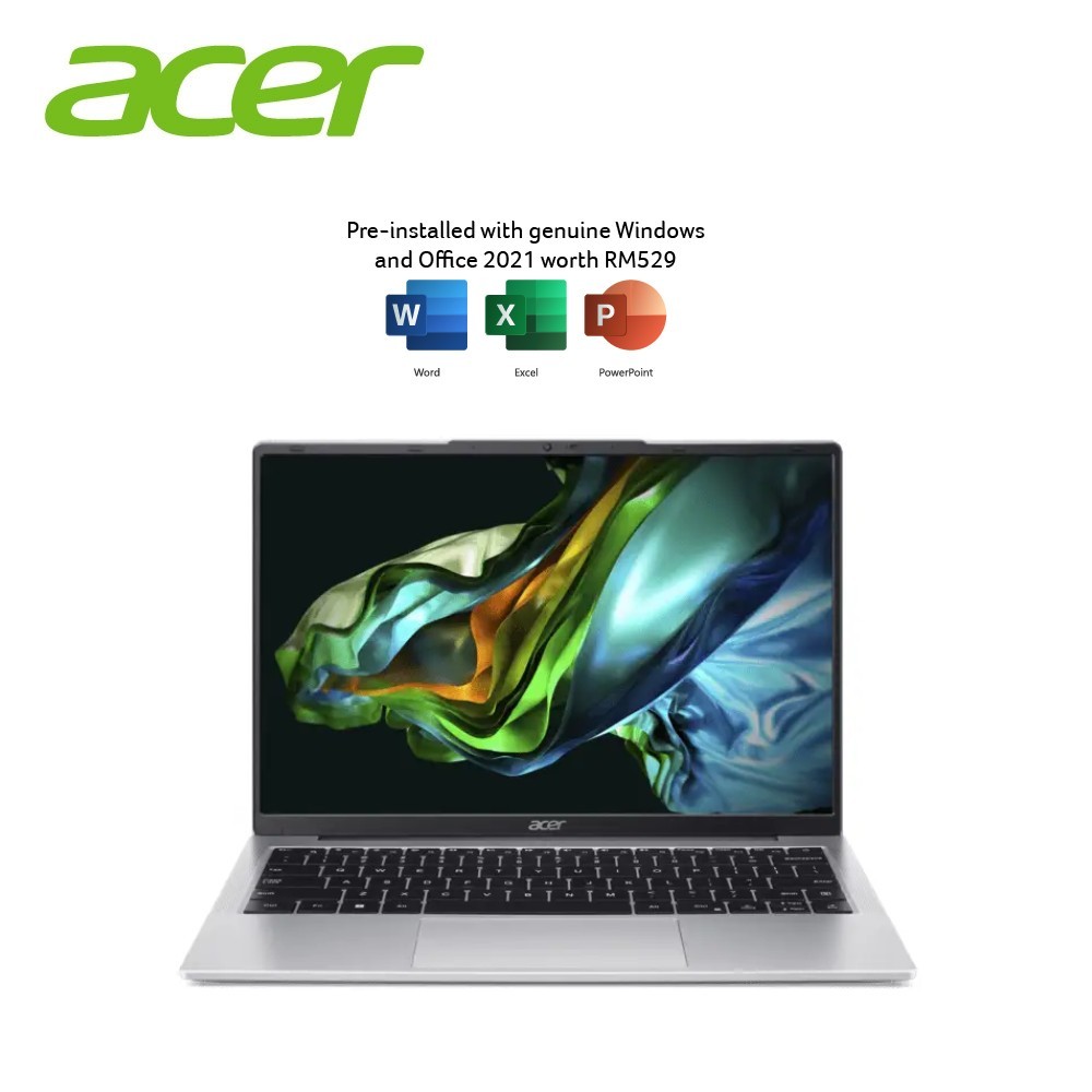 Acer Aspire Lite 14 AL14-31P-C72B 14" WUXGA Laptop Pure Silver ( N100 ...