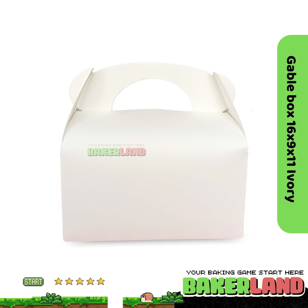 Gable Box Ivory/Gable Box/Hampers Box/Souvenir Box/Cake Box/Bread Box ...