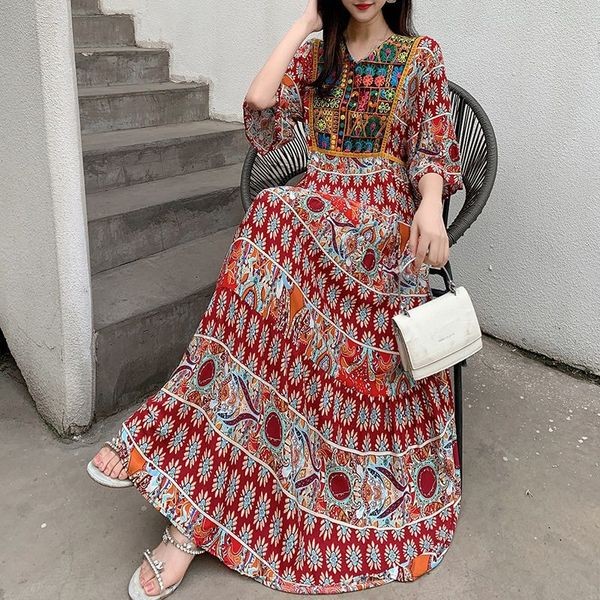 blouse batik baju batik perempuan Pakaian sutera kapas, gaya etnik ...