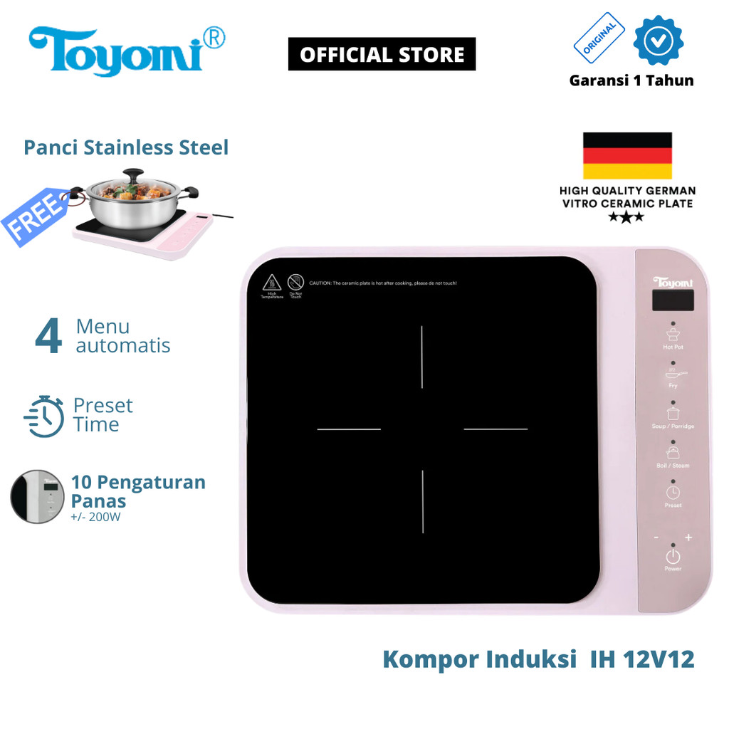 Toyomi Digital Induction Cooker IH 12V12 | Shopee Malaysia