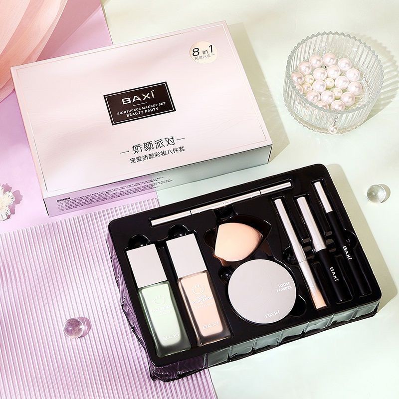 Novice Cosmetic Set Isolation Liquid Foundation Set Full Set Light ...