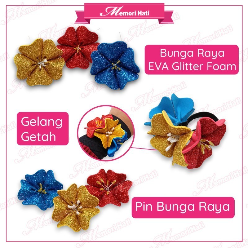 Aksesori Bunga Raya Merdeka untuk Cekak Sanggul / Gelang Tangan / Pin ...