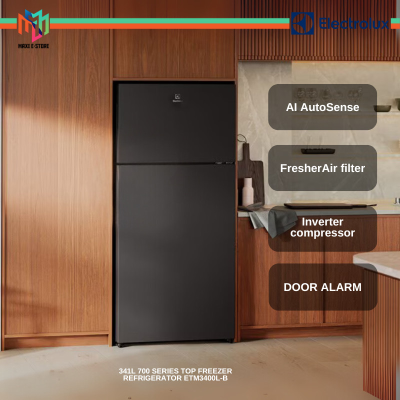 Electrolux ETM3400L-B 341L 700 Series Top Freezer Refrigerator AI ...
