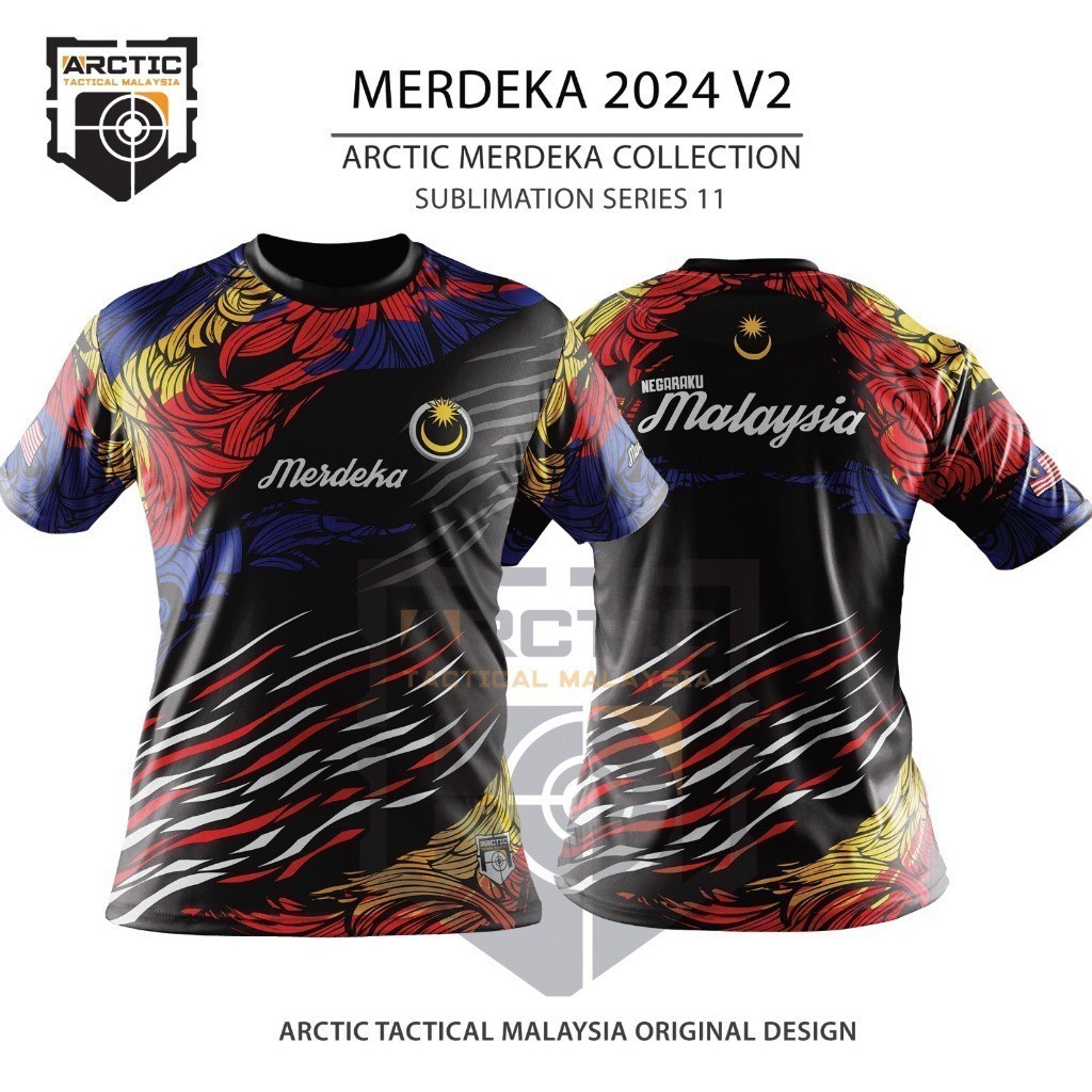 Malaysia Microfibra Printed Sublimation Round neck Merdeka V2 Raedy ...