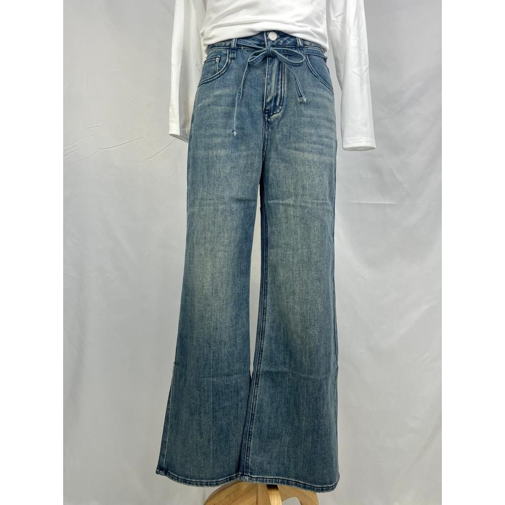 DRIAS SELUAR DENIM KAKI LEBAR BERTALI | Shopee Malaysia