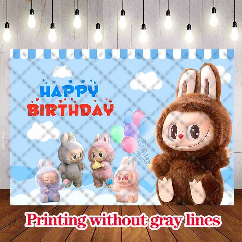 Labubu Party Birthday Backdrop For Photography Baby Shower Kids ...