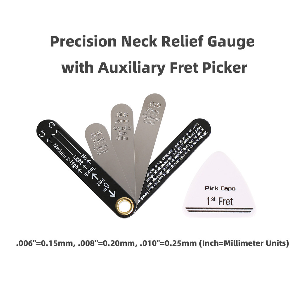 Precision Truss Rod Neck Relief Gauge Tool Steel Feeler Gauge for ...
