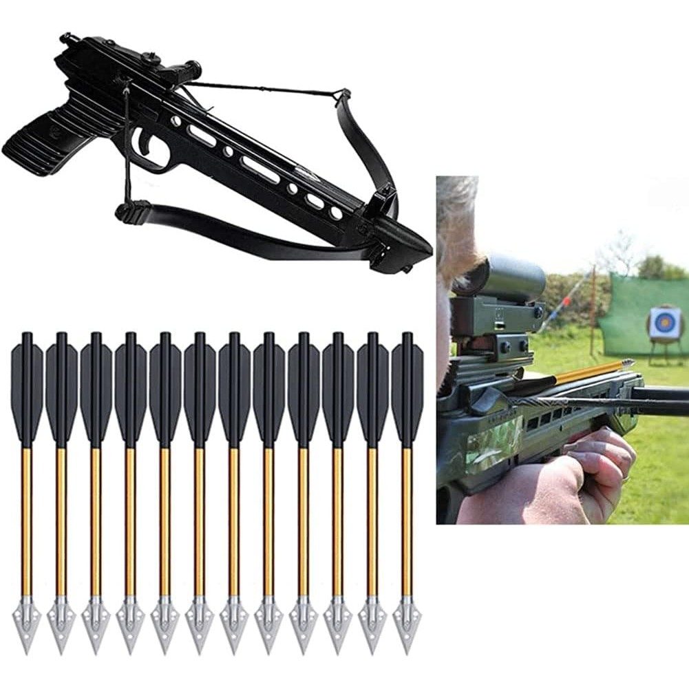 HHORB 6.3 Inch Aluminium Crossbow Bolts Arrows with High Impact Bolts ...