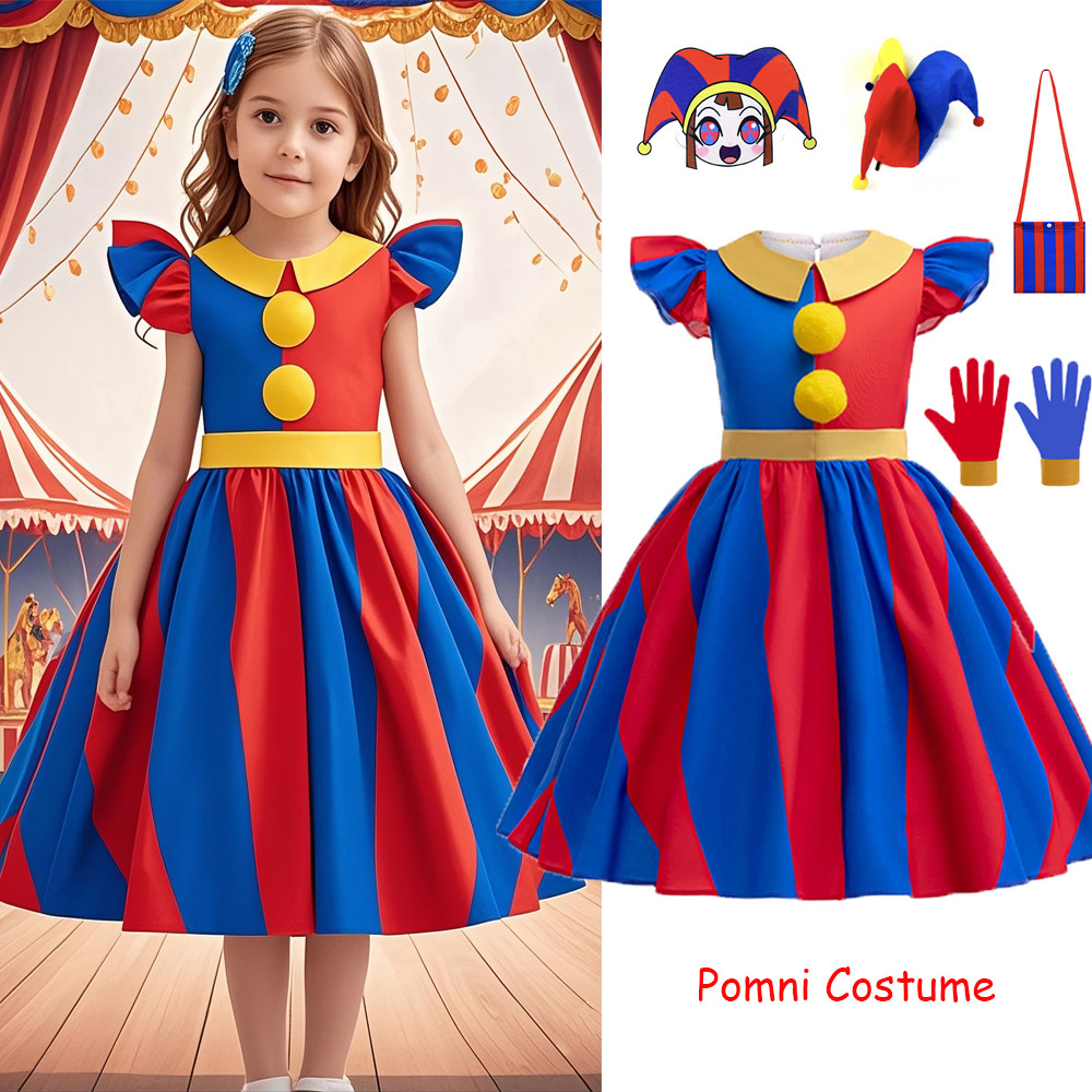 Anime The Amazing Digital Circus Pomni Costume for Kids Girl Joker ...