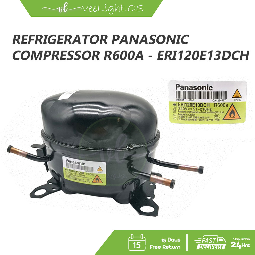 PANASONIC ERI120E13DCH R600a Refrigerator Compressor Motor Gas Fridge ...