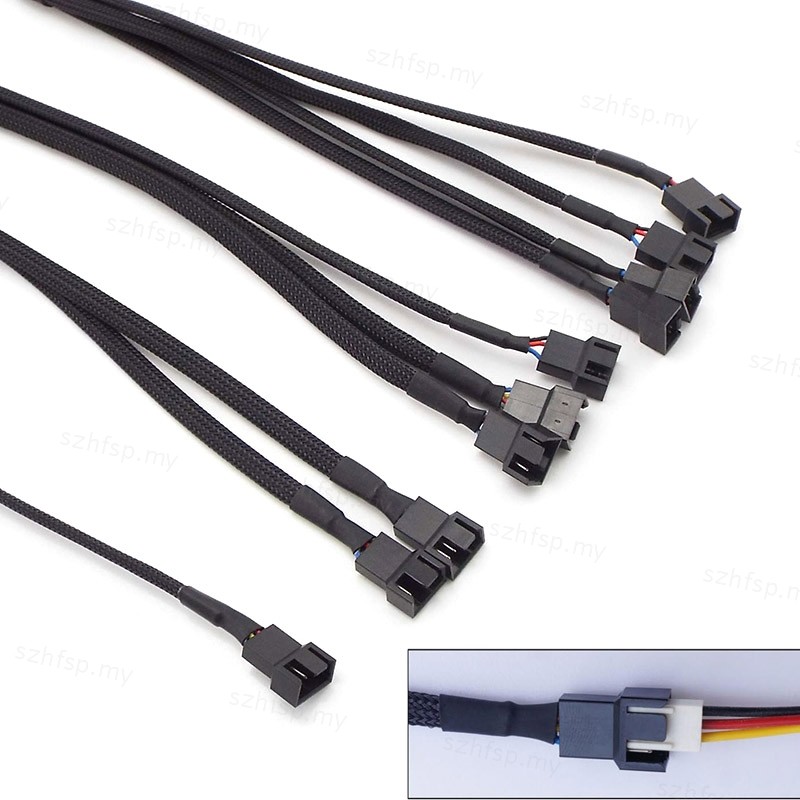 PWM Splitter 1/2/3pin 4pin Adapter Cable CPU Fan Splitter PC Extension ...