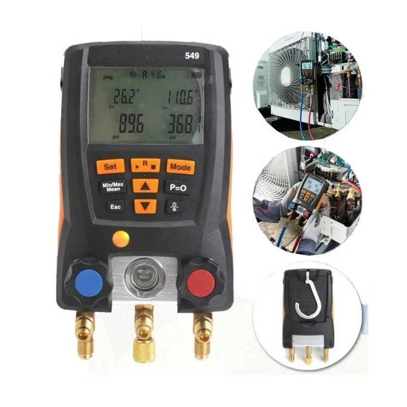 Testo 549 Original Digital Manifold Meter Air Conditioner Refrigerant ...