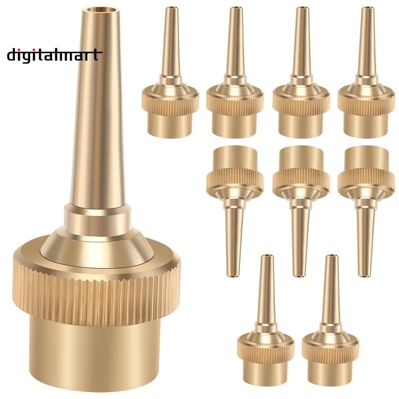 10Pcs 1/2 inch DN15 Brass Jet Straight Adjustable Fountain Water ...