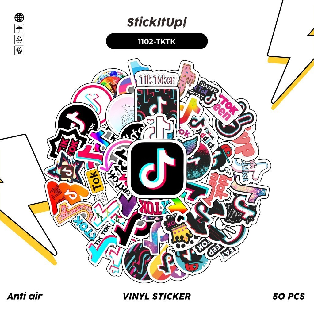 100 Pcs Cute Tiktok Stickers Pack Aesthetic Vinyl Waterproof for ...