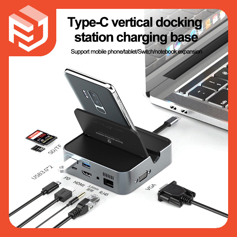 Type-C vertical docking station charging base USBC to HDMI cable 4k ...