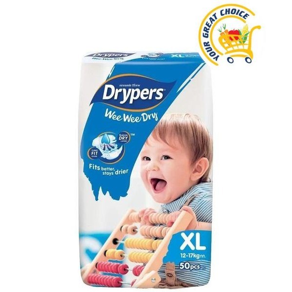 Drypers Wee Wee Dry Diapers XL 50pcs | Shopee Malaysia