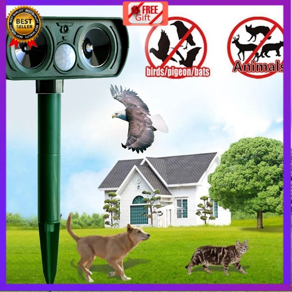 Ultrasonic Animal Chaser Outdoor Pest Repeller Animal Ultrasound ...