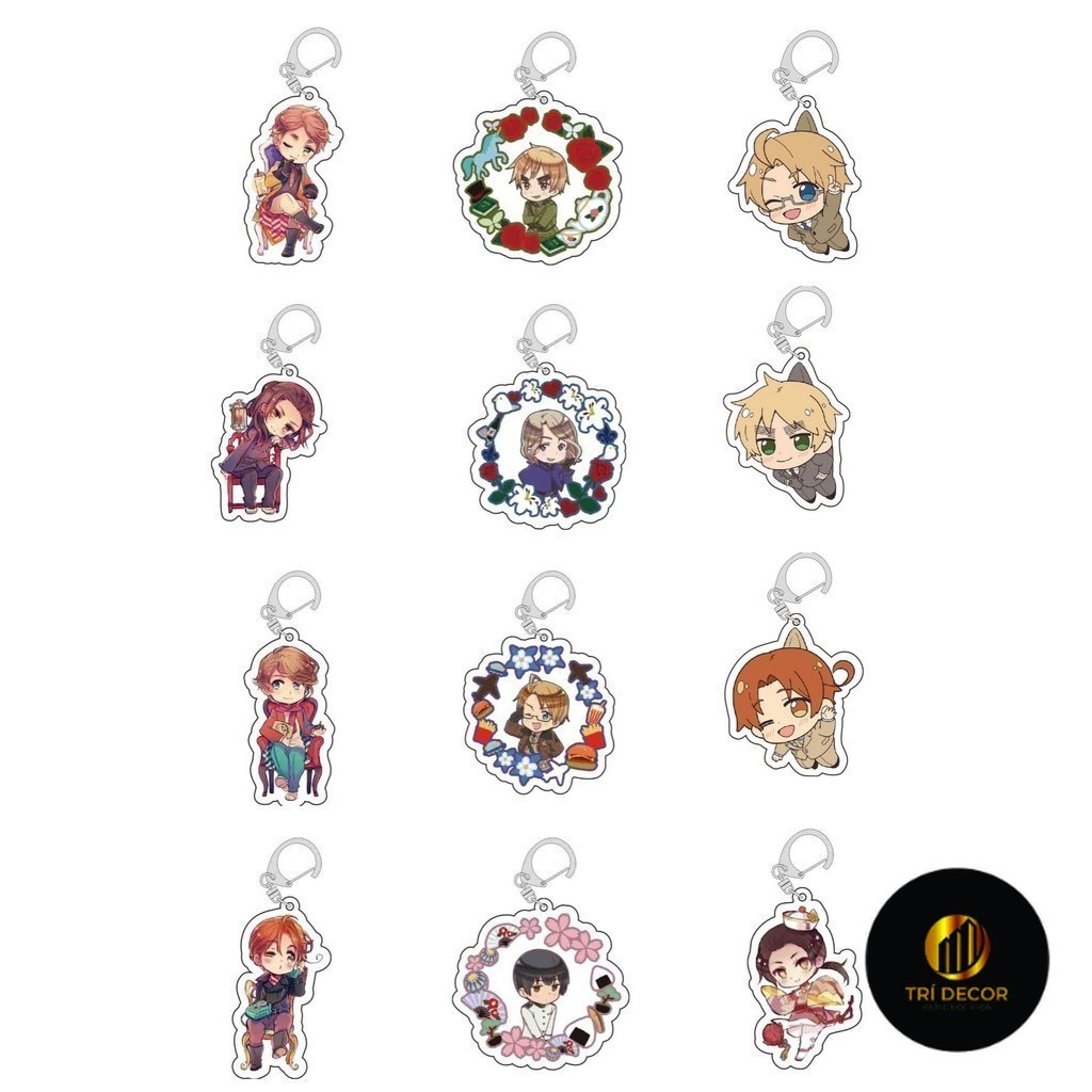 Keychain, Standee, Glass Painting Hetalia Axis Powers Souvenir Ludwig ...
