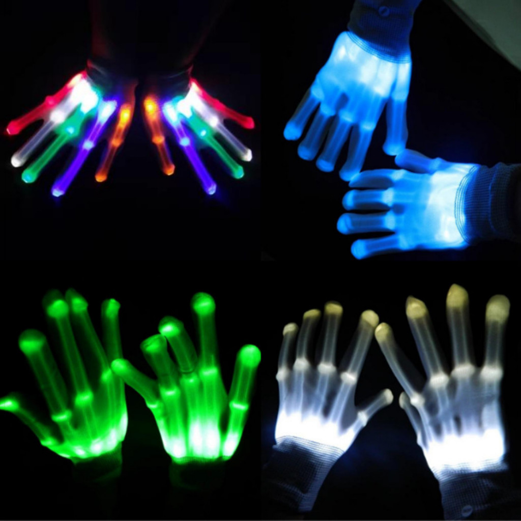 surpriseprice| Glow the Dark Skeleton Gloves Skeleton Hand Bone Glow ...