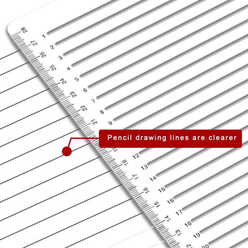 KUHONG Grid Ruler For Students, No Need To Draw Lines, 0.9cm 1cm, Grid ...