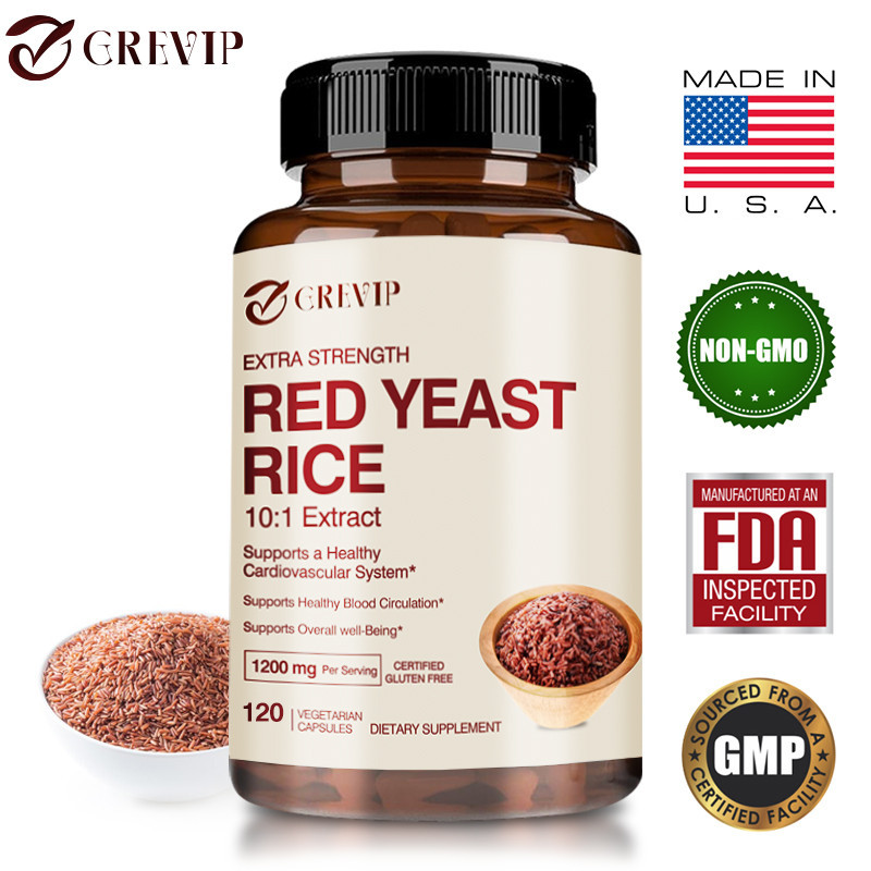 Red Yeast Rice 1200 mg - Heart, Cardiovascular Health, Healthy ...