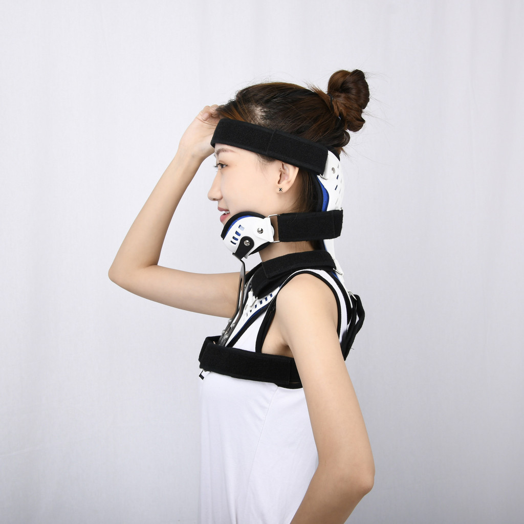 Adult Adjustable Head Neck Chest Brace Cervical Fracture Support And ...