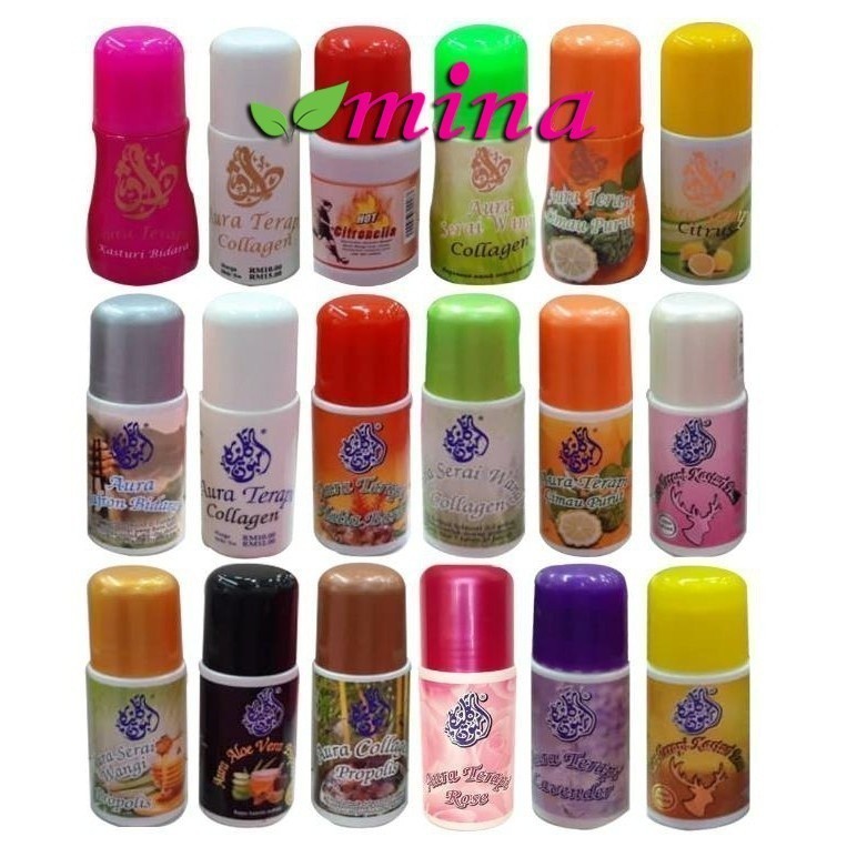 AURA TERAPI Collagen Roll On Gold & Biru Aromatherapy Aroma Original ...