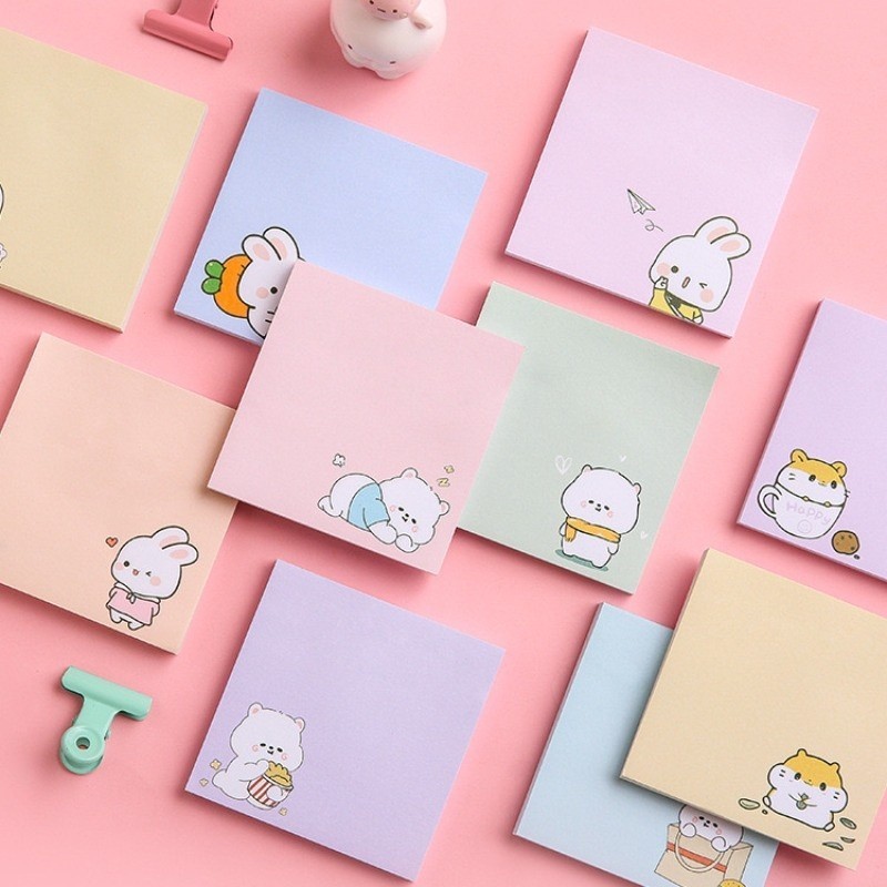 80 lembaran satu warna pelajar kartun Sticky Note kertas nota mudah ...