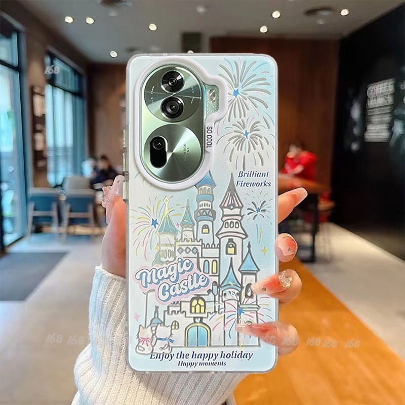 OPPO Reno 11 Pro Casing OPPO Reno 11 11F 5G Casing cute castle matte ...