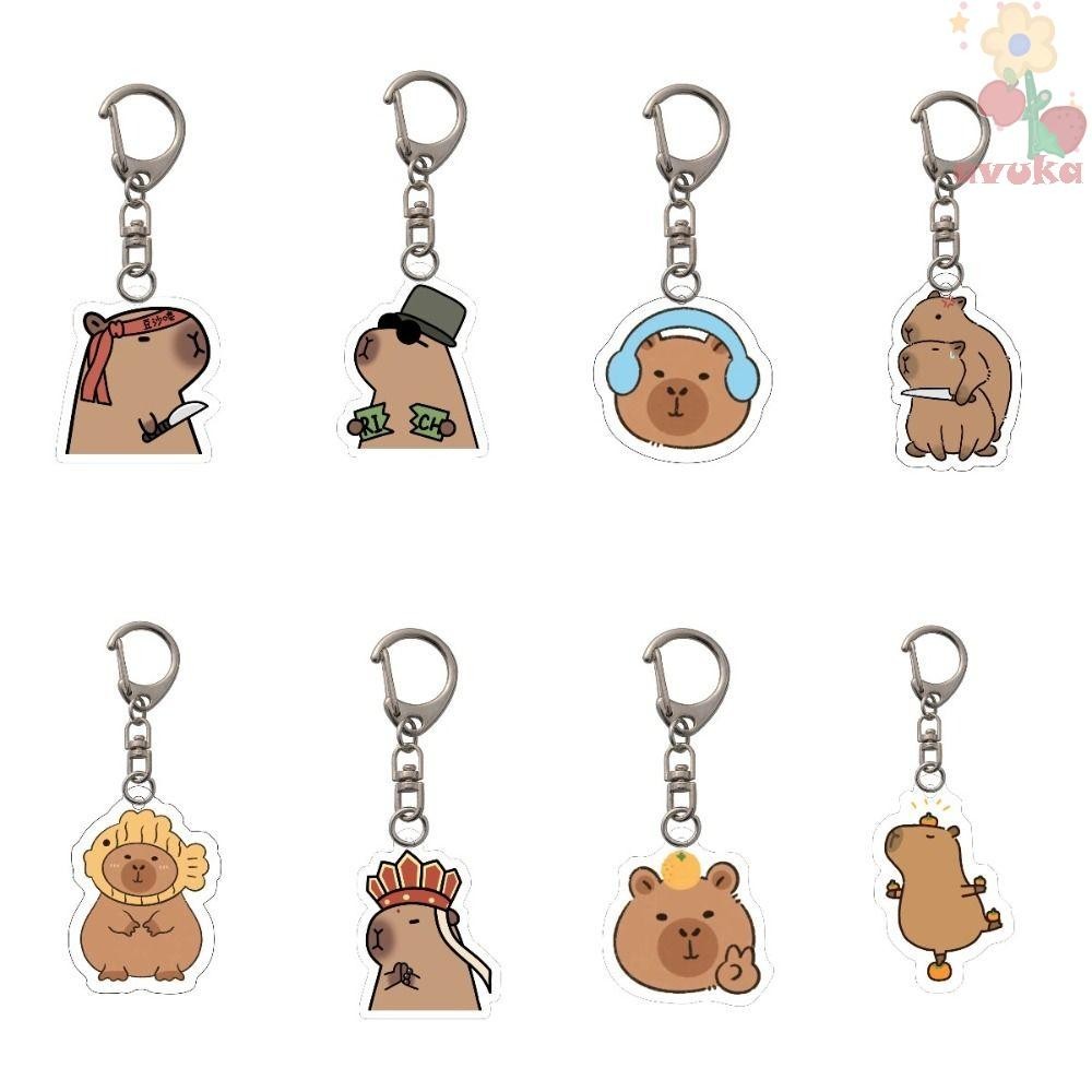 AVUKA Capybara Acrylic Keychain, Capybara Acrylic Cartoon Capybaras ...