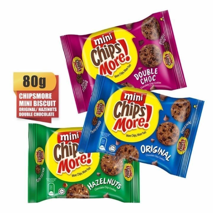 MONDELEZ CHIPSMORE MINI 72G (ORIGINAL / DOUBLE CHOCOLATE / HAZELNUT ...