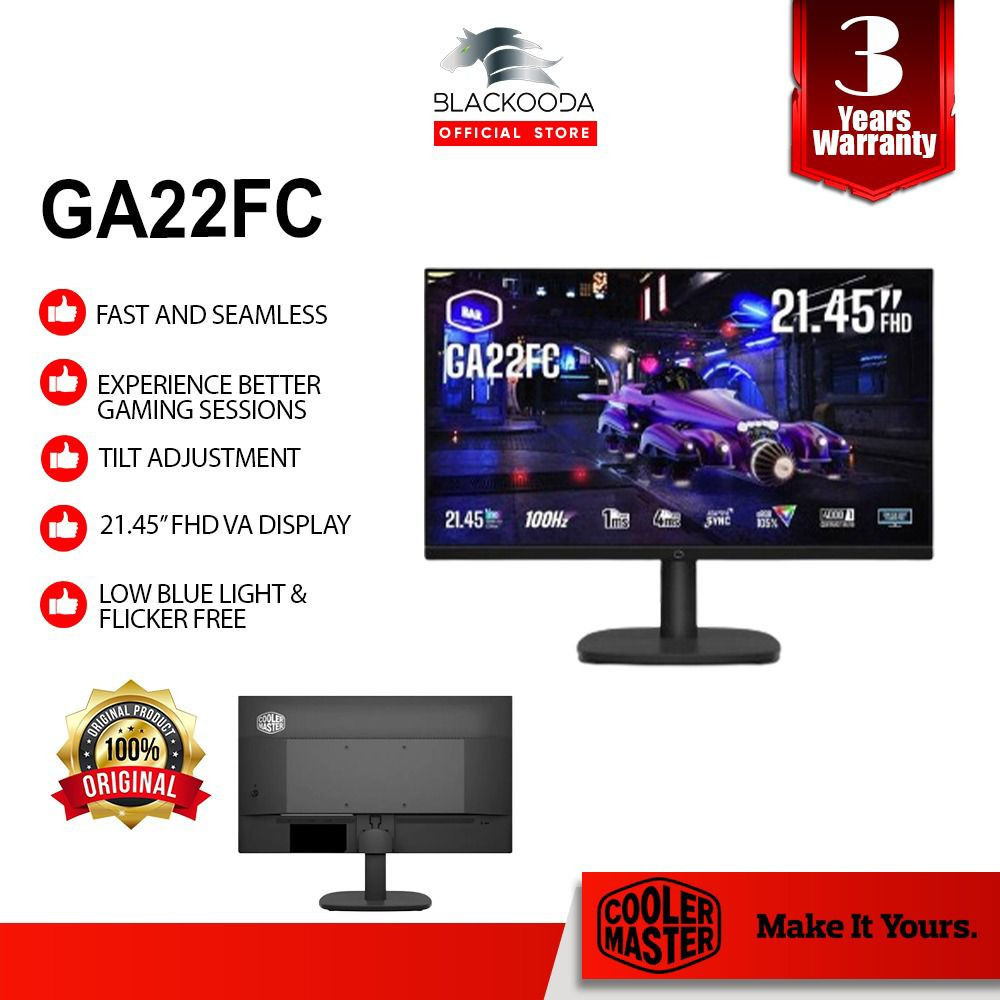 Cooler Master GA22FC 21.45'' FHD 100HZ 1MS VA Gaming Monitor | Shopee ...