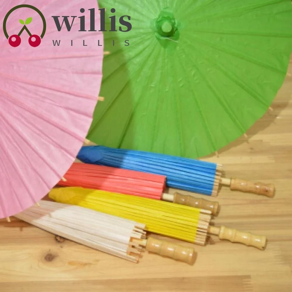 WILLIS DIY Painting Paper Umbrella, Vintage Traditional Handmade Paper Umbrella, Painting ...