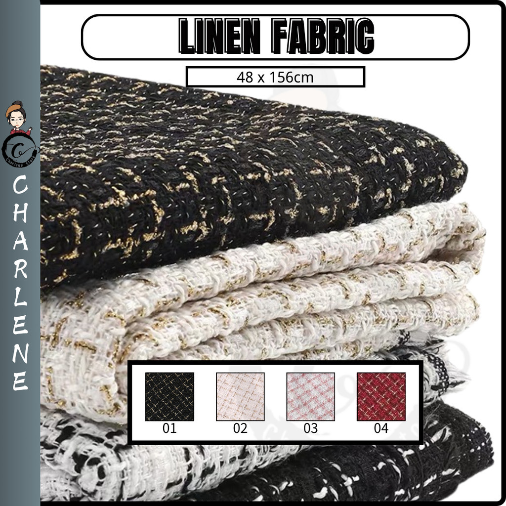 48x156cm Linen Fabric Channel Style Xiao Xiang Feng Tweed Wrapping ...