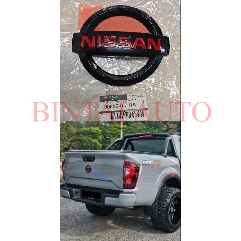 *Original Nissan D23t Navara Np300 (Pro-4X) 2021 Rear/Belakang Bonnet Trunk Lid Logo Mark Emblem ...