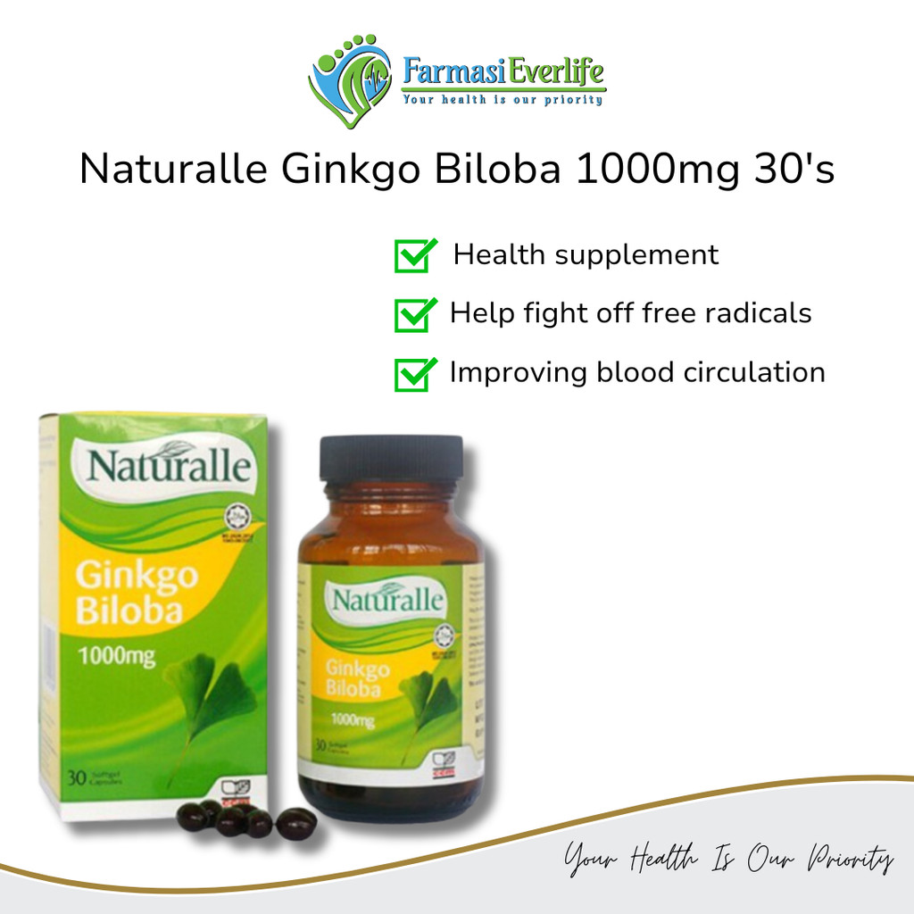 NATURALLE GINKGO BILOBA 1000MG 30'S | Shopee Malaysia