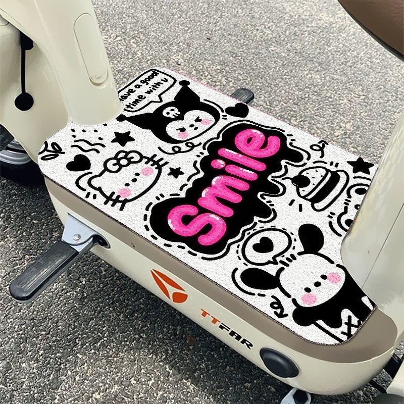 Universal Foot Mat Kuromi Graffiti Cutable Cartoon Soil Pedal Anti-slip ...
